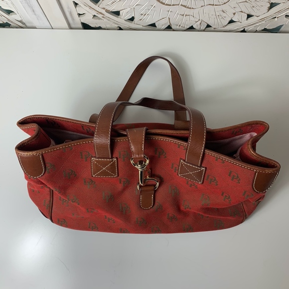 Dooney & Bourke | Bags | Dooney Bourke Red Signature Canvas Tote | Poshmark